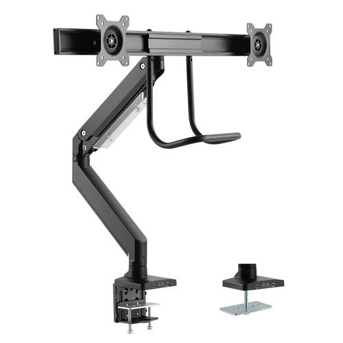 Dual Screen Desktop Display Mount - Full Motion – Fits Monitors 17 to ...
