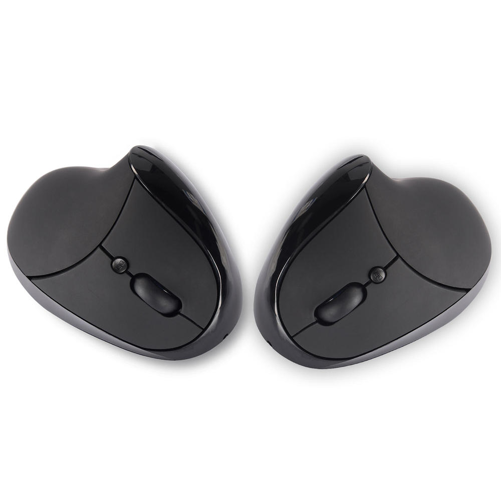 Compact 2.4G Wireless Vertical Mouse, Rechargeable, Black