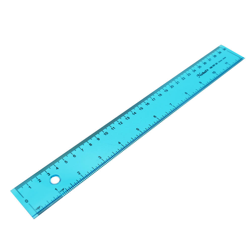 Nobel® Clear Blue Acrylic Ruler 30cm
