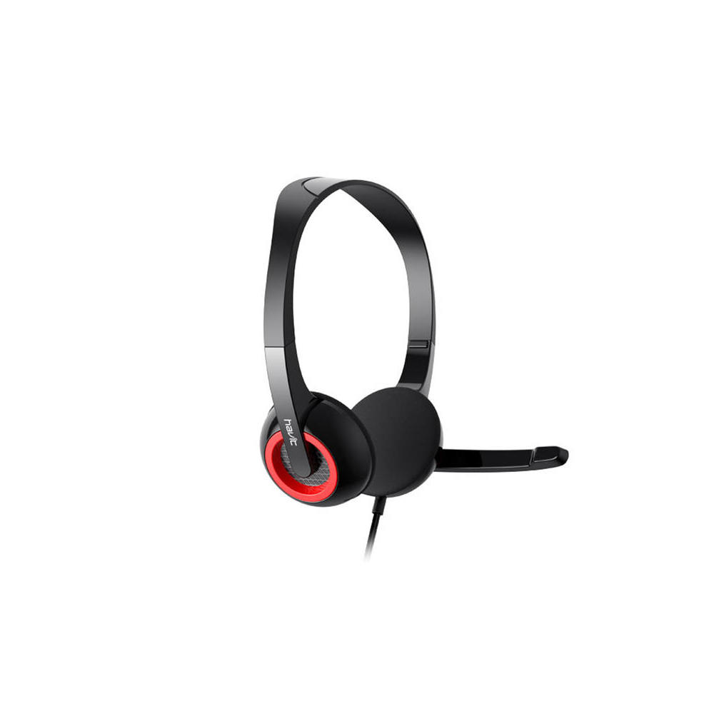 Havit 3.5mm Stereo headset with Mic for Computers_Black+Red