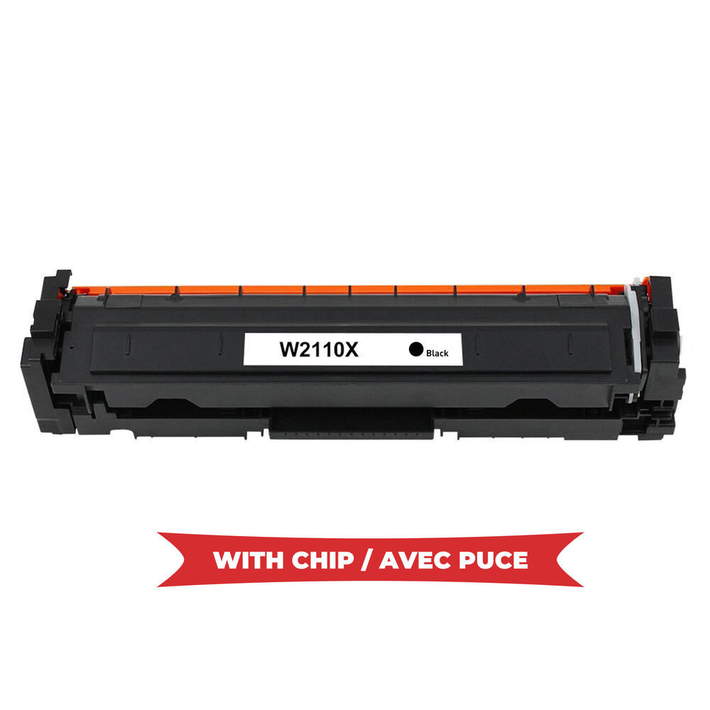 Remanufactured HP 206X W2110X Black Toner Cartridge High Yield - With Chip
