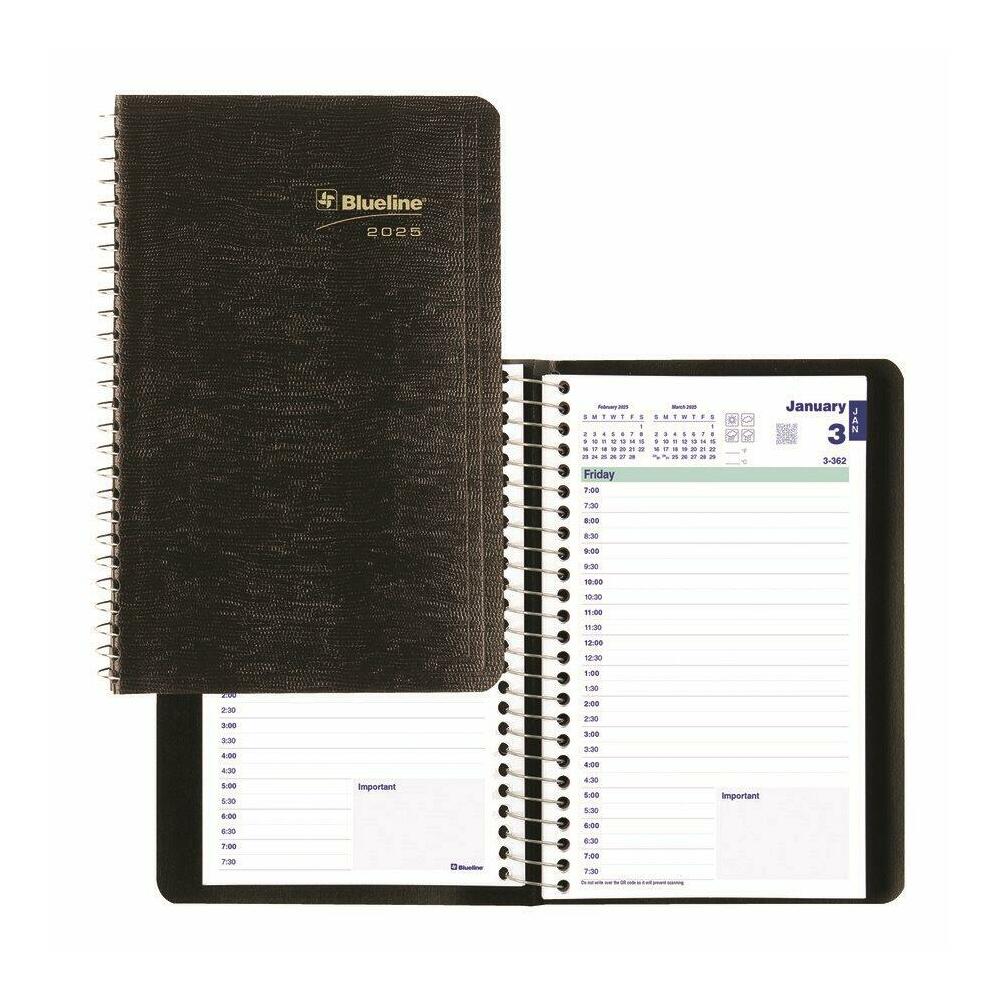 Blueline Essential Daily Planner, 8" x 5" , English