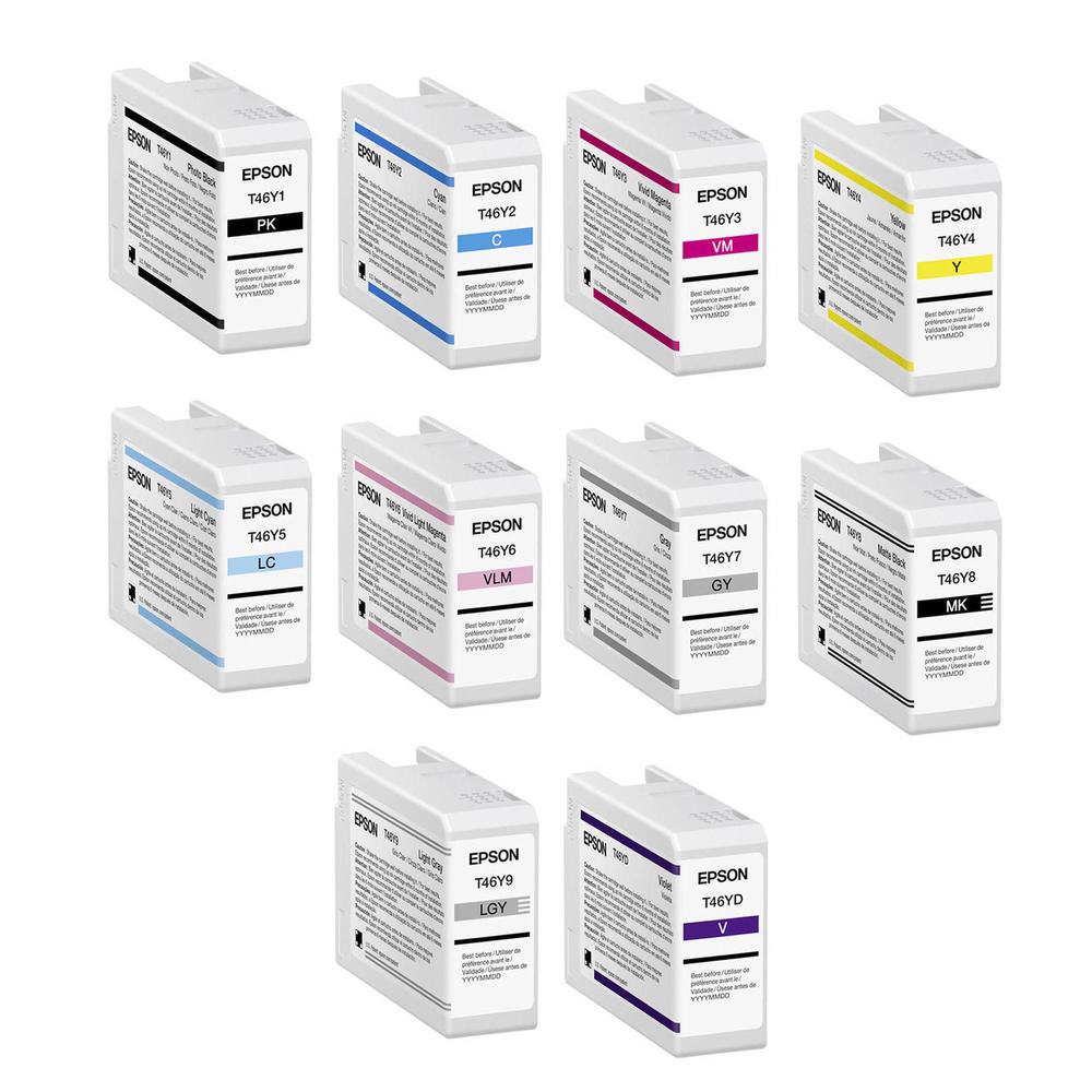 Epson T46Y Original Black & Colour Ink Cartridge Combo, 10 Pack