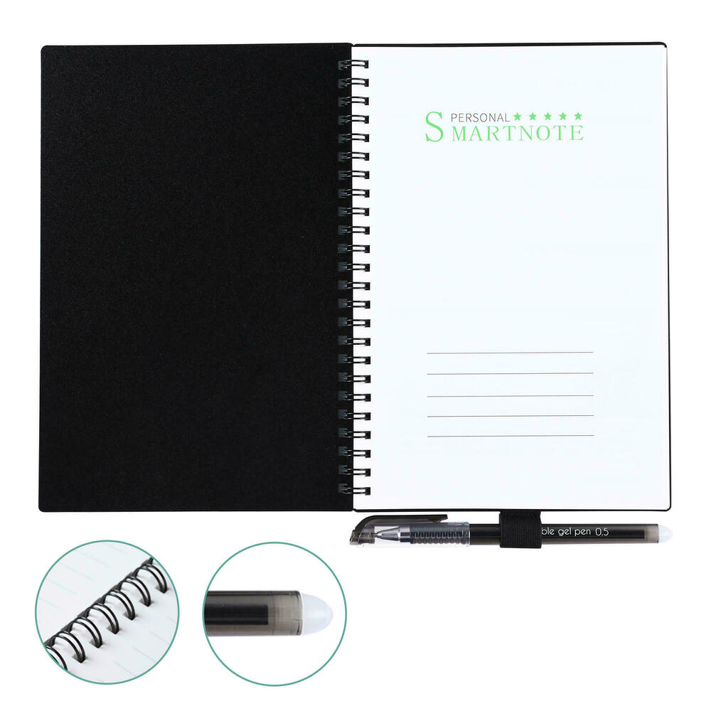 Smart Reusable & Erasable Notebook with 1 Erasable Pen and 1 Microfiber ...