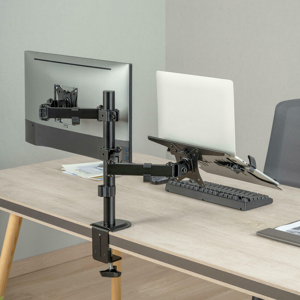 Support pour moniteur et ordinateur portable, bras pour moniteur unique ...
