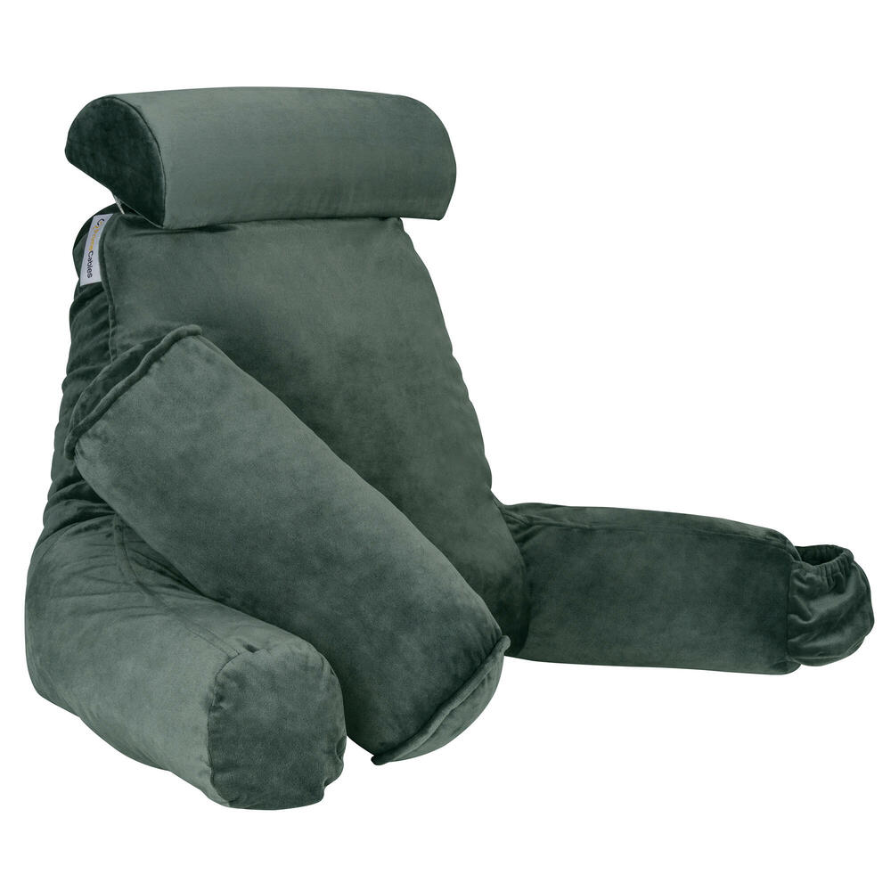 Memory Foam Reading Bed Rest Pillow with Cylindrical Pillow - PrimeCables®