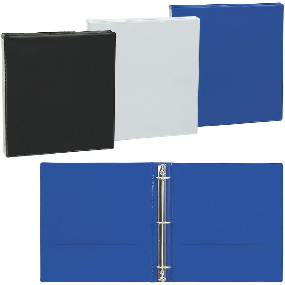 Merangue Vinyl Overlay View Binder with 2 Inside Pockets, Round Ring, 2″