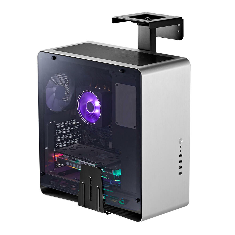 360° Rotate Heavy-Duty Adjustable Under Desk Wall Mounted CPU Holder ...