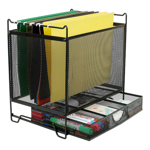 Mesh Desk File Organizer with Drawer Organizer for Letter/A4 Office ...