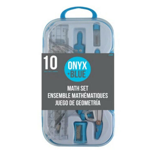 Onyx & Blue® ensemble de 10 mathématiques de géométrie