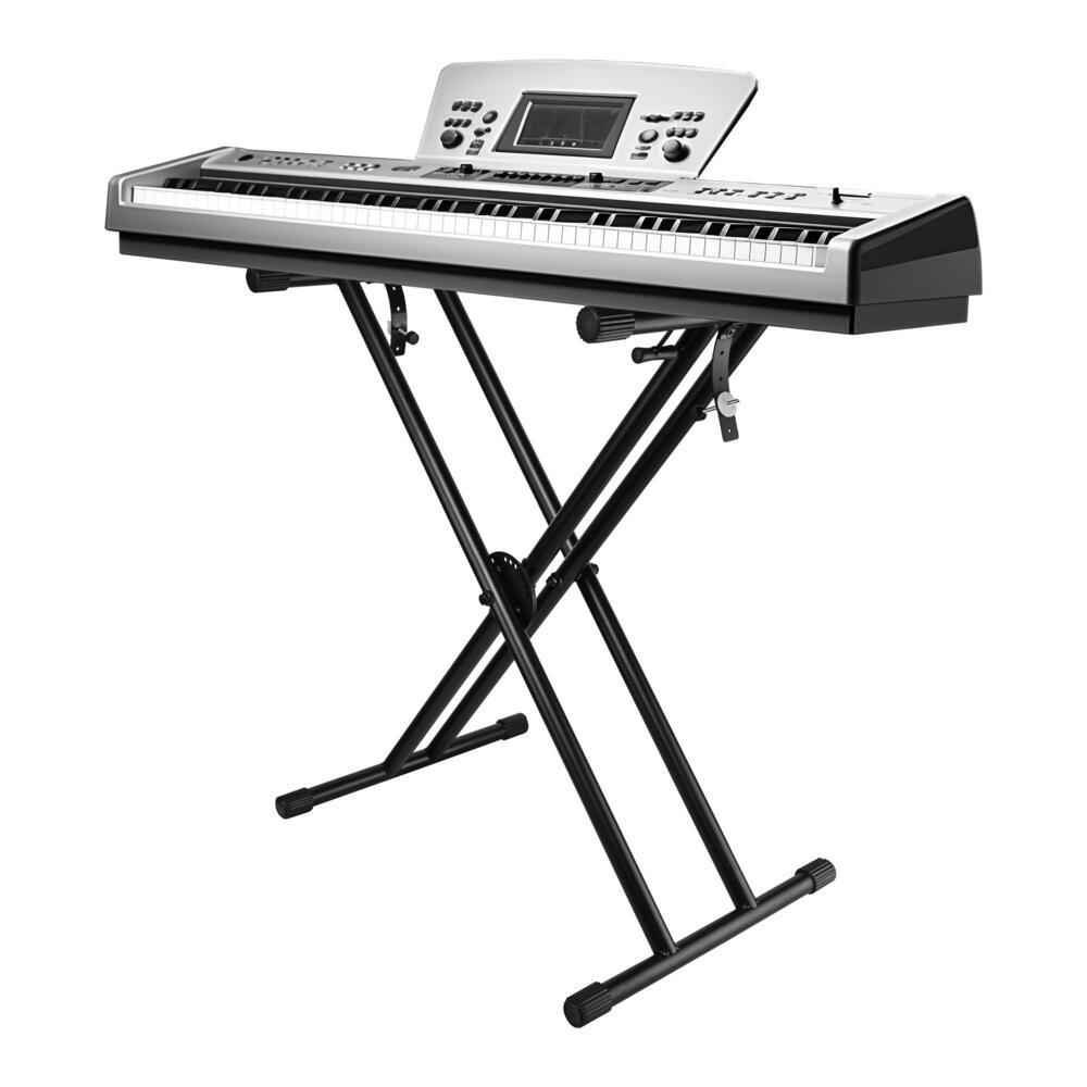 7 Position Height Adjustable Folding Double-Brace X Keyboard Stand ...