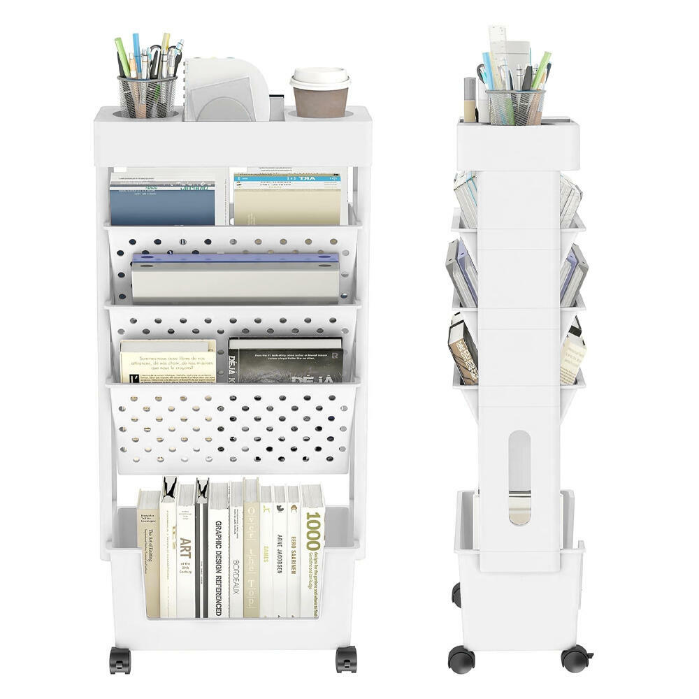 5-Tier Utility Cart - Ideal for Office & Study Storage