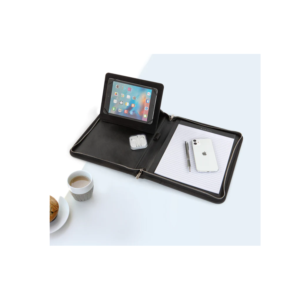 Bugatti® Tech Writing Case,(L) 10.5" x (H) 13" x (D) 1", Black