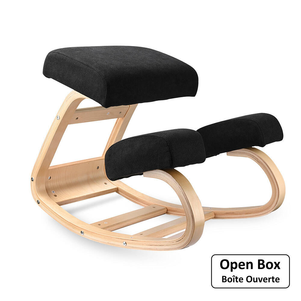 Rocking Wooden Kneeling Chair Ergonomic Wood Knee Stool - Moustache ...